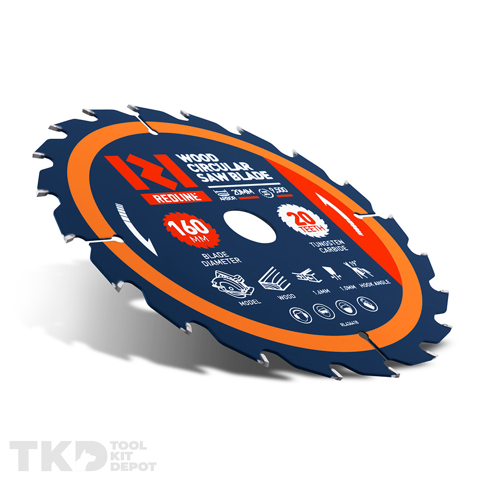 Redline Saw Blade Wood TCT 20T 160mm - RL434418 - Tool Kit Depot
