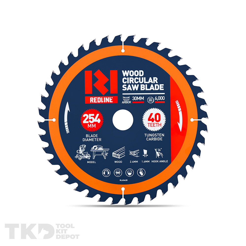Redline Saw Blade Wood TCT 40T 254mm - RL434438 - Tool Kit Depot