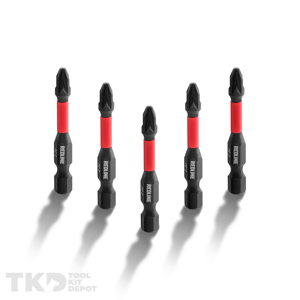 Redline Impact Bit PZ2 50mm 5 Piece - RL455109 - Tool Kit Depot