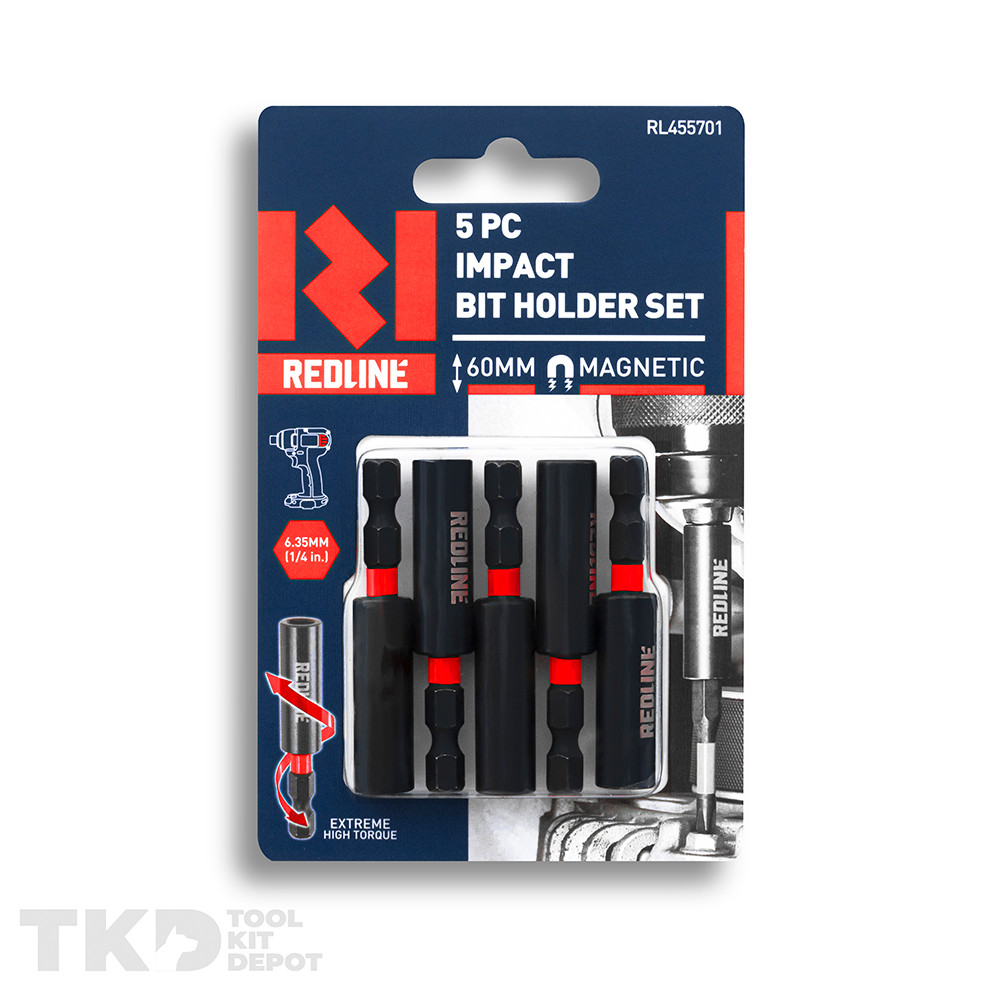 Redline Impact Bit Holder 60mm 5 Pack - RL455701 - Tool Kit Depot