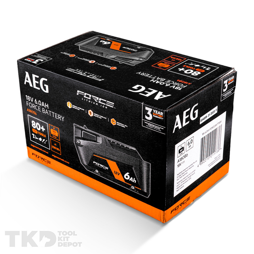 AEG FORCE 18V Battery 6Ah - A18OB6 - Tool Kit Depot