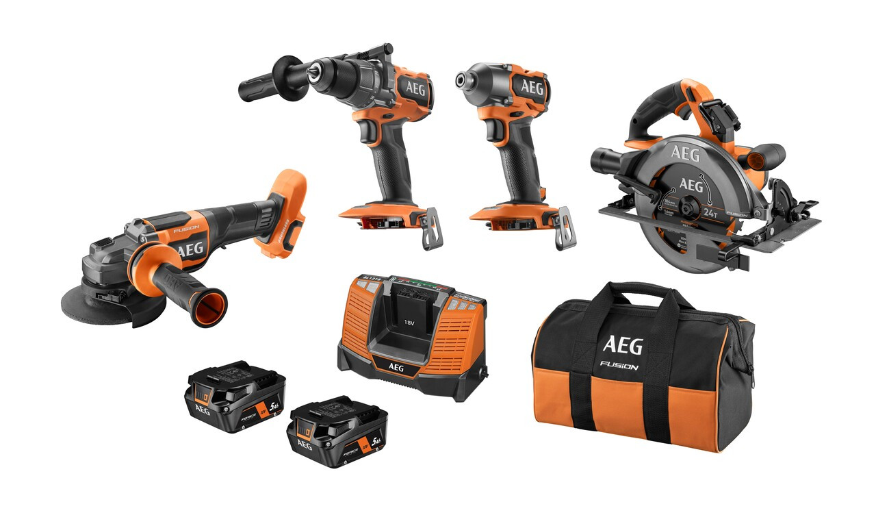 AEG Fusion 4 Piece 18V Combo - A18FX452B - Tool Kit Depot
