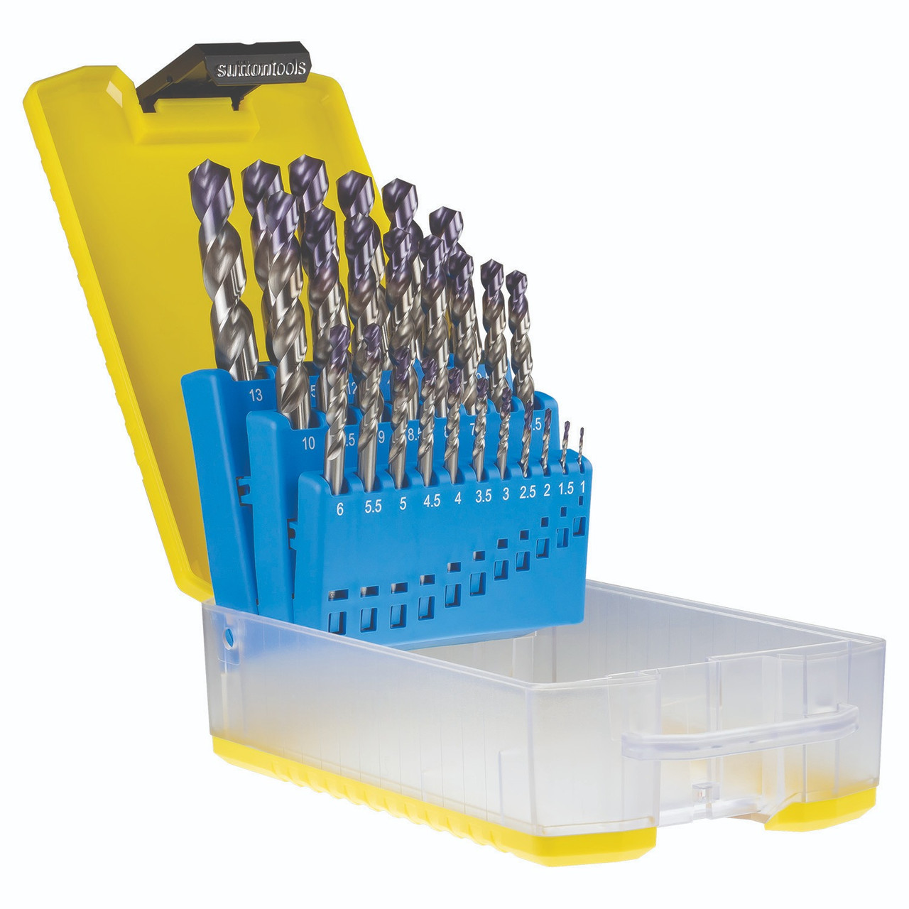 Sutton INOX Drill Bit Set HSS TiAlN 1mm-13mm 25Pce - D180SM3 - Tool Kit ...