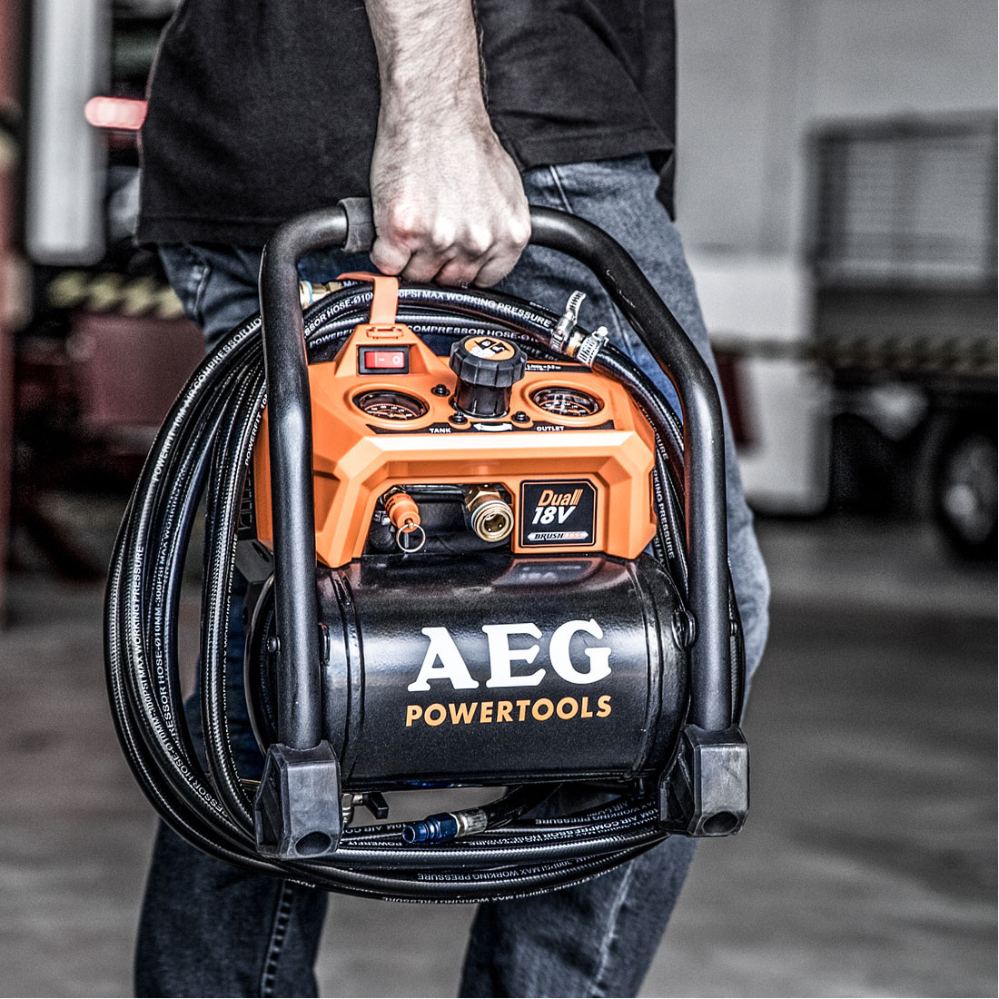 AEG 18V 3.8L Brushless Air Compessor - BAC218E-0 | Tool Kit Depot