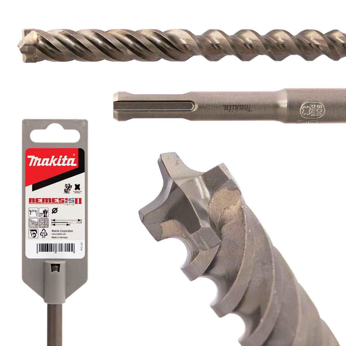 Makita NEMESIS 2 SDS Plus 4-Cutter 16mm x 215mm - E-21521 - Tool Kit Depot