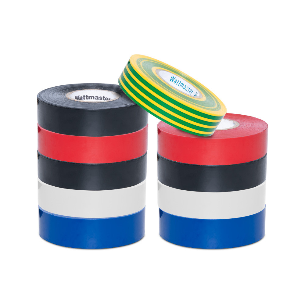 Wattmaster PVC Tape Rainbow Pack 10 Piece - WATPVCRP - Tool Kit Depot