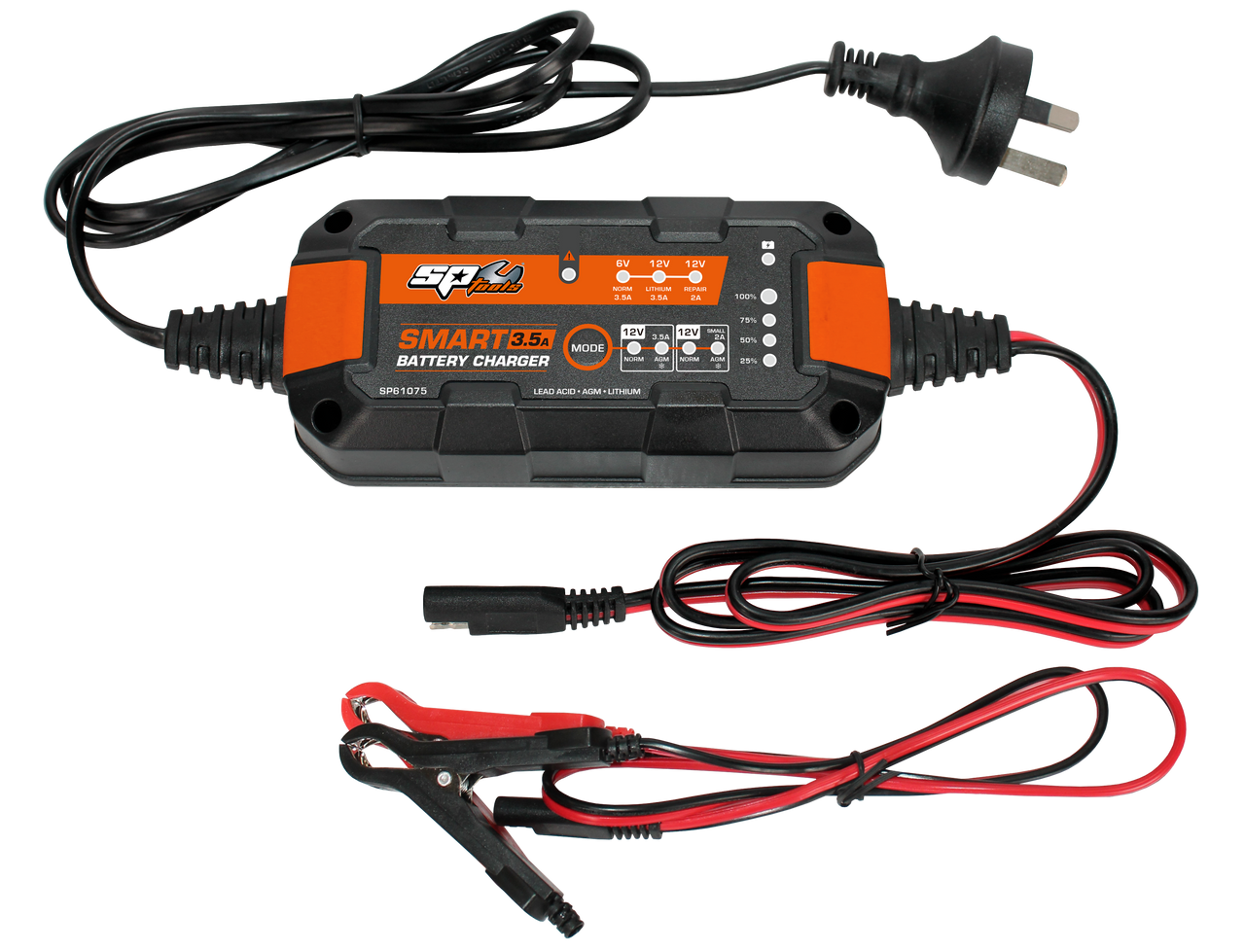 SP Tools Battery Service 8 Stage Charger 3.5 Amp - SP61075 - Tool Kit Depot