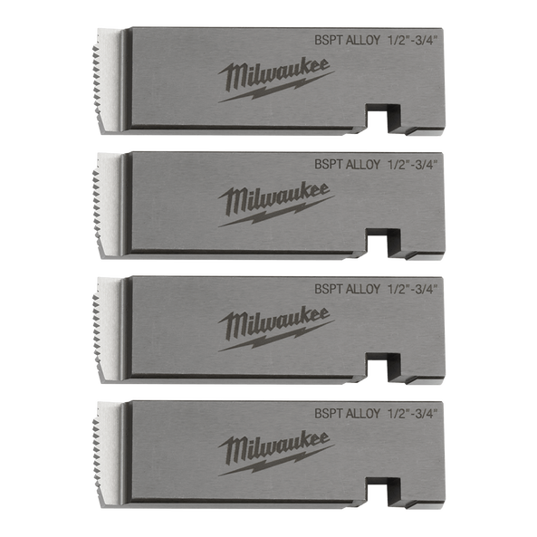 Milwaukee 1/2"-3/4" ALLOY BSPT Universal Pipe Threading Die Set ...