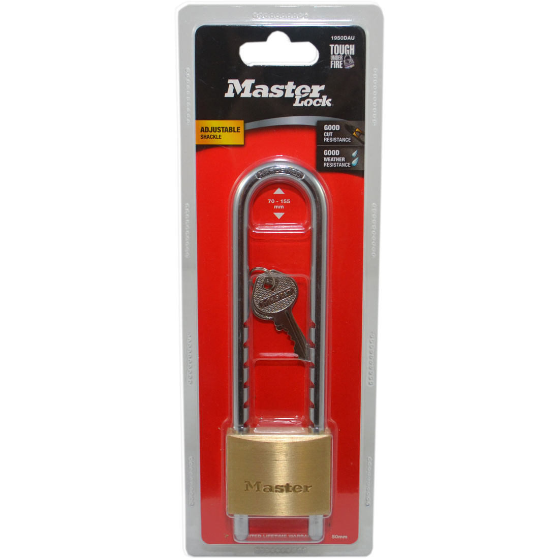 Master Lock Padlock Dia Br 50mm 70-160mmadj - 1950DAU | Tool Kit Depot