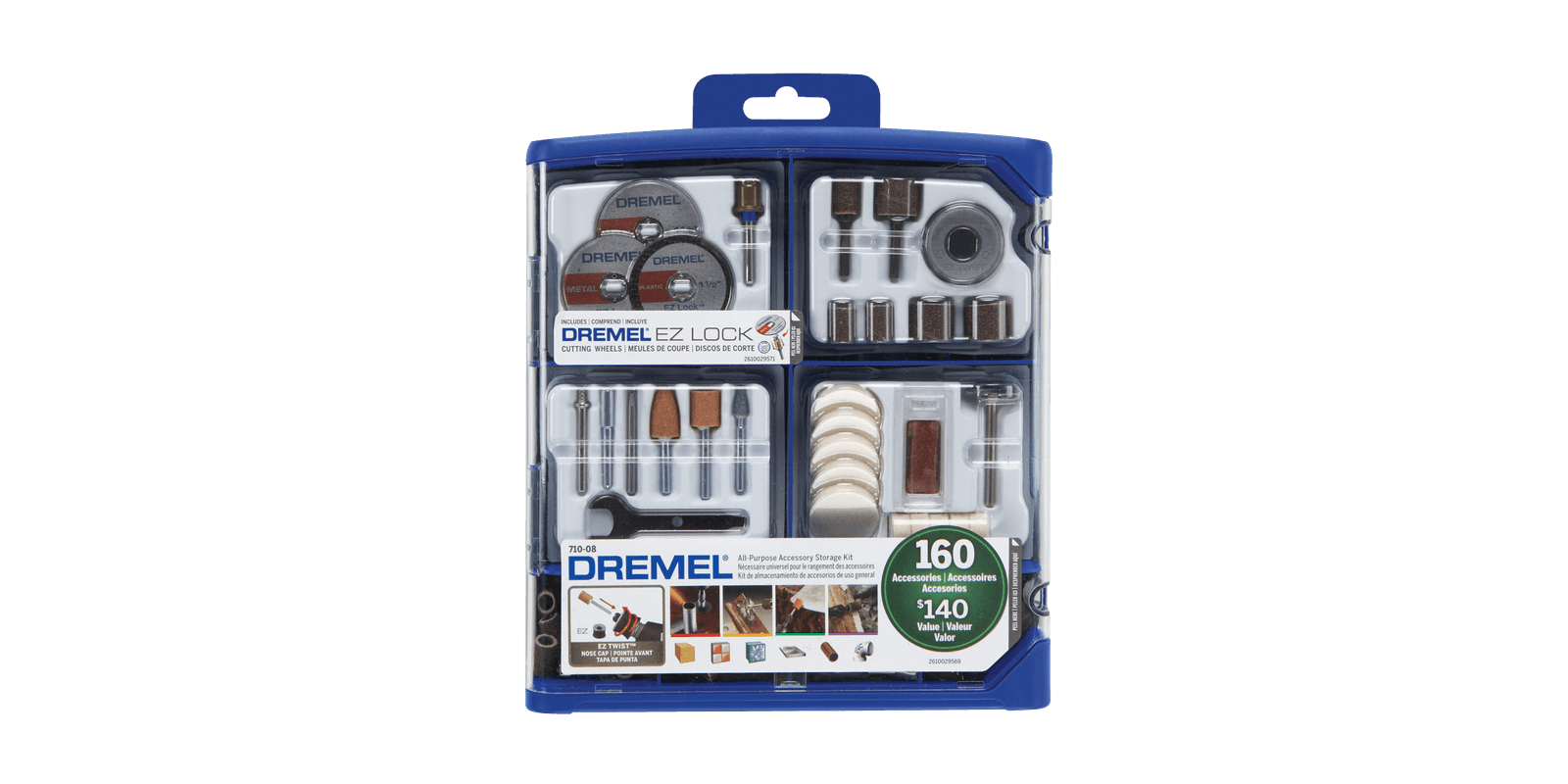 Dremel EZ Lock™ Accessory Kit 160 Piece - 710 - Tool Kit Depot