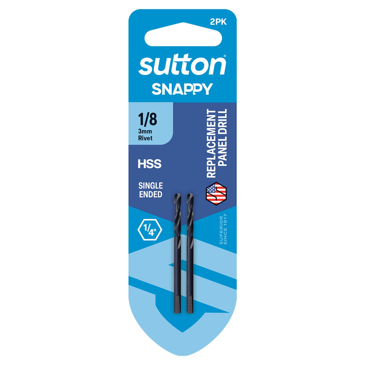 Sutton Snappy Panel Drill S/E Blue Finish #11 2 Pack - D226H0485 - Tool ...
