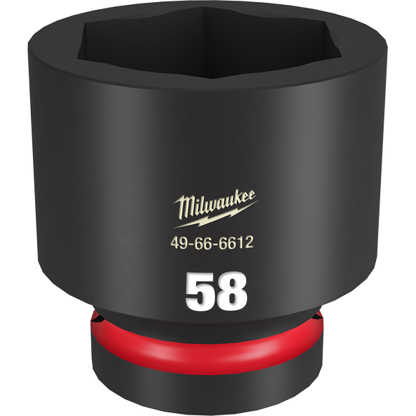 Milwaukee SHOCKWAVE™ 58mm Standard 6 Point Impact Socket 58mm 1" Drive ...