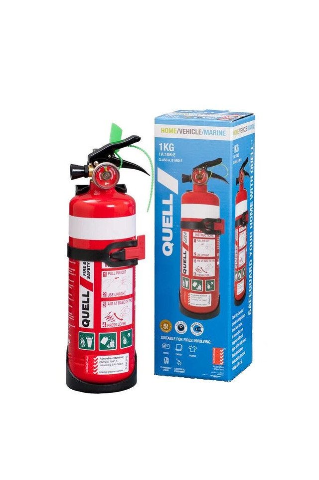 Quell Fire Extinguisher Home/Vehicle 1A:10B:E 1KG - 127415 - Tool Kit Depot
