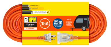 HPM Extension Lead Caravan 15A 25m - Tool Kit Depot
