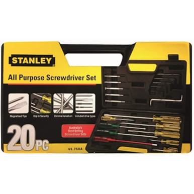 Stanley Screwdriver Set 20 Piece - 65.750A - Tool Kit Depot