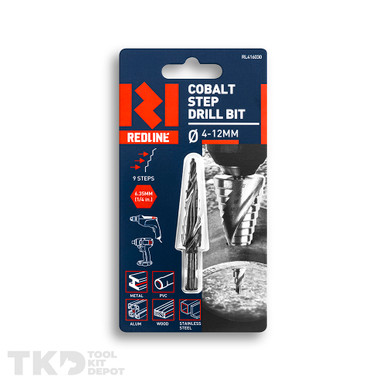 Redline Step Drill Bit Cobalt 4-12mm - RL416030 - Tool Kit Depot