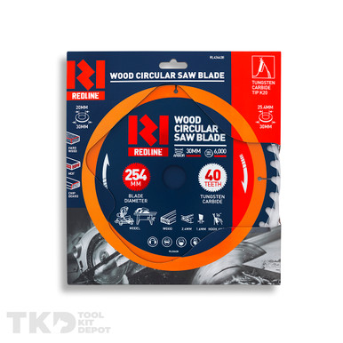 Redline Saw Blade Wood TCT 40T 254mm - RL434438 - Tool Kit Depot