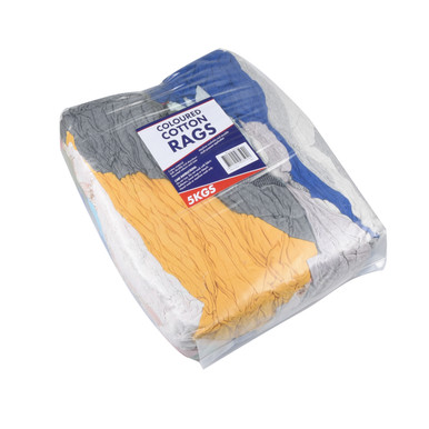 Coloured Cotton 5kg Rags - Tool Kit Depot