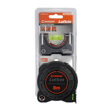 Crescent Tape Measure & Pocket Level 2 Piece Set - L1225BPLSET-AU