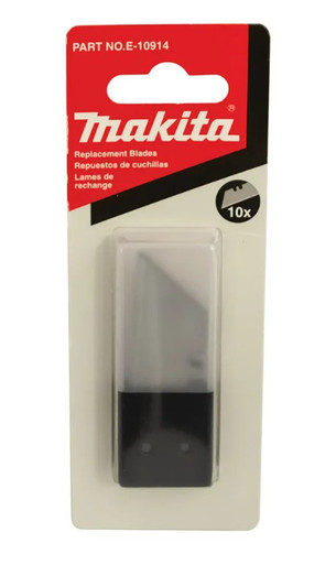 MAKITA UTILITY KNIFE CARBON STEEL BLADES 10PC - E-10914 - Tool Kit Depot