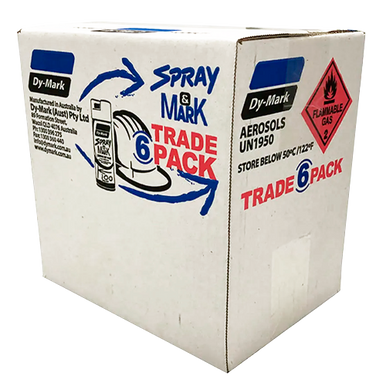 Dymark Spray & Mark Marking Paint White 350g 6 Pack - 40010611 - Tool ...
