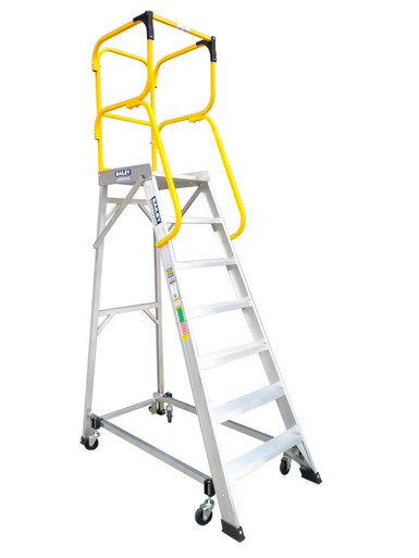 Bailey Order Picking Ladder 7 Step 2.1m AL 150KG - FS13878 - Tool Kit Depot