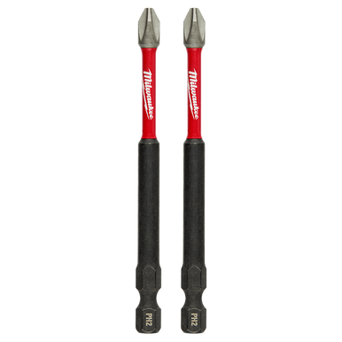 MILWAUKEE SHOCKWAVE POWER BIT PH2 89MM (3-1/2")2PK - 48324662 - Tool ...
