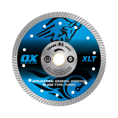 OX Trade XL Turbo Diamond Blade 180mm General Purpose - OX-XLT-7 - Tool ...
