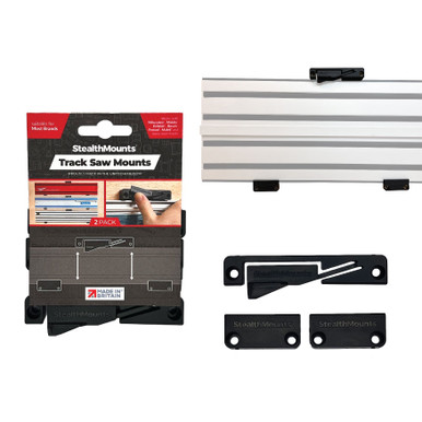 STEALTHMOUNTS Track Saw Rail Mount (2 Pack) - OM-TRM-BLK-2 - Tool Kit Depot