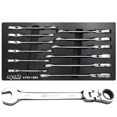 SP Tools Special Edition Metric Flexible Ratchet Reversible Combination ...