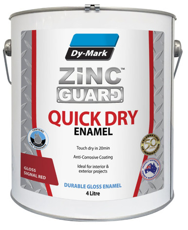 Dy-Mark Zinc Guard Quick Dry Enamel Signal Red - 23240402 - Tool Kit Depot
