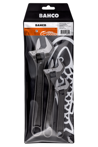 Bahco 3 Piece Adjustable Wrench Set - 6"/8"/10" - ADJUST3