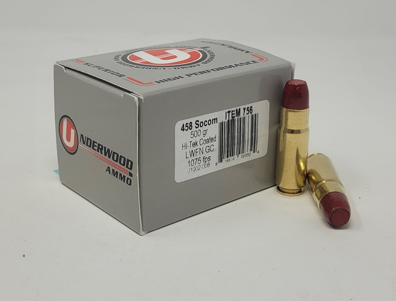 Underwood 458 Socom Ammunition UW756 500 Grain Coated Hard Cast Flat ...