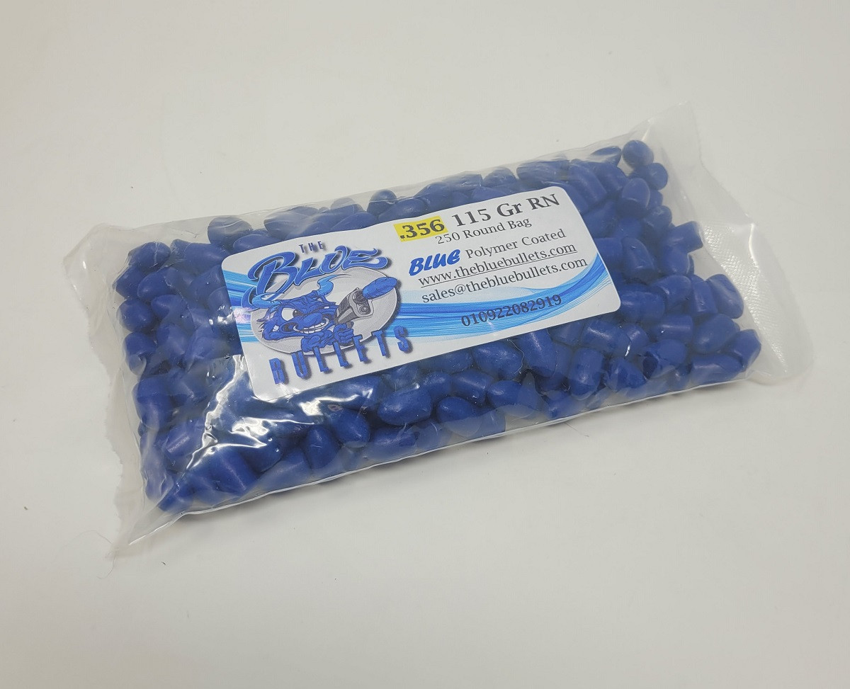 The Blue Bullets (.356 Dia) 9mm Reloading Bullets BB356115RN 115 Grain ...