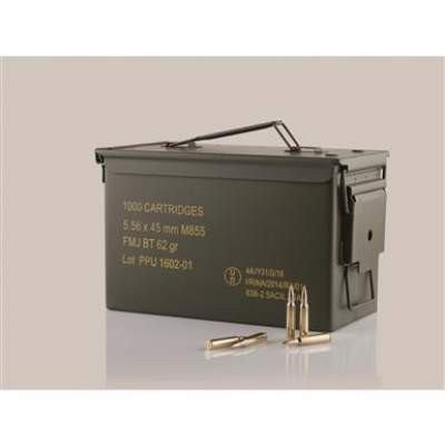 Prvi PPU 5.56x45mm NATO Ammunition PPSS109 62 Grain SS109 Steel Core ...