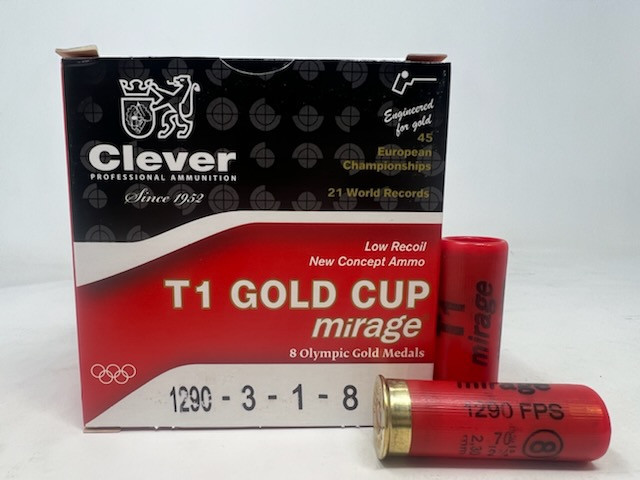 Clever 12 Gauge Ammunition T1 Mirage CMST12H18CASE #8 Shot 2-3/4" 1oz ...