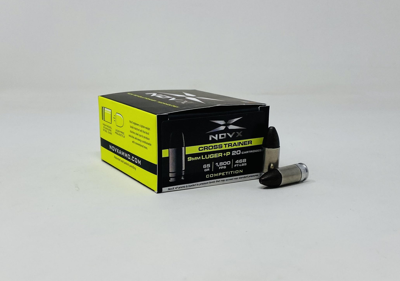 NovX Cross Trainer 9mm Luger +P Ammunition NOVX9CTCPSS-20 65 Grain ...