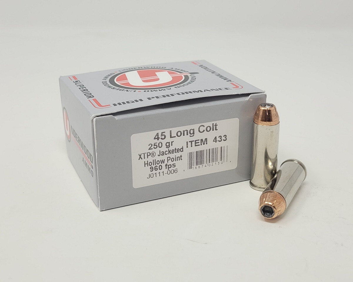 Underwood 45 Long Colt Ammunition UW433 250 Grain XTP Jacketed Hollow ...
