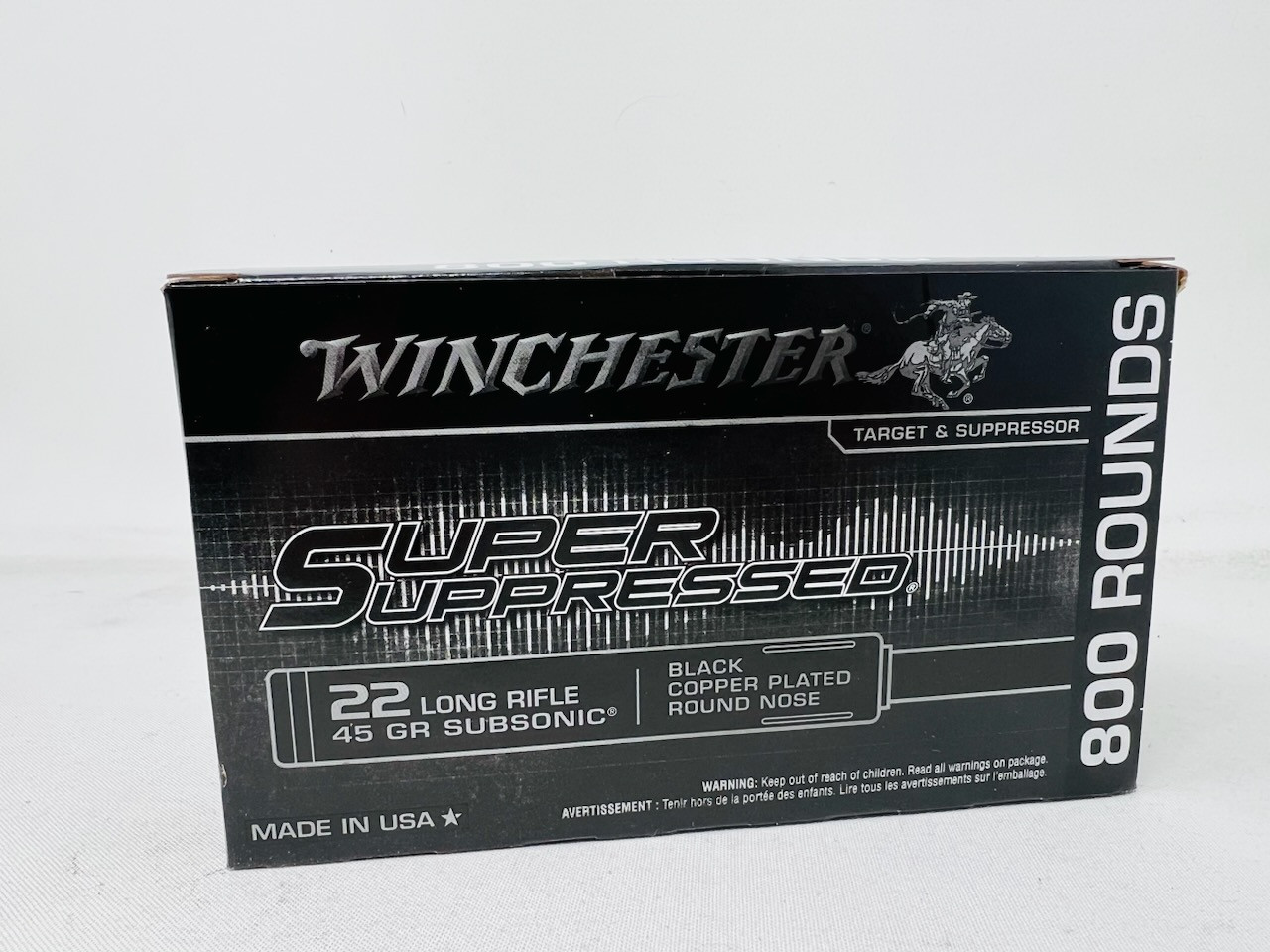Winchester 22LR Ammunition Super Suppressed SUP22LRB 45 Grain Subsonic ...
