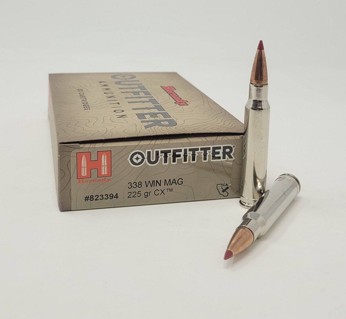 Hornady 338 Win Mag Ammunition Outfitter H823394 225 Grain Copper Alloy ...