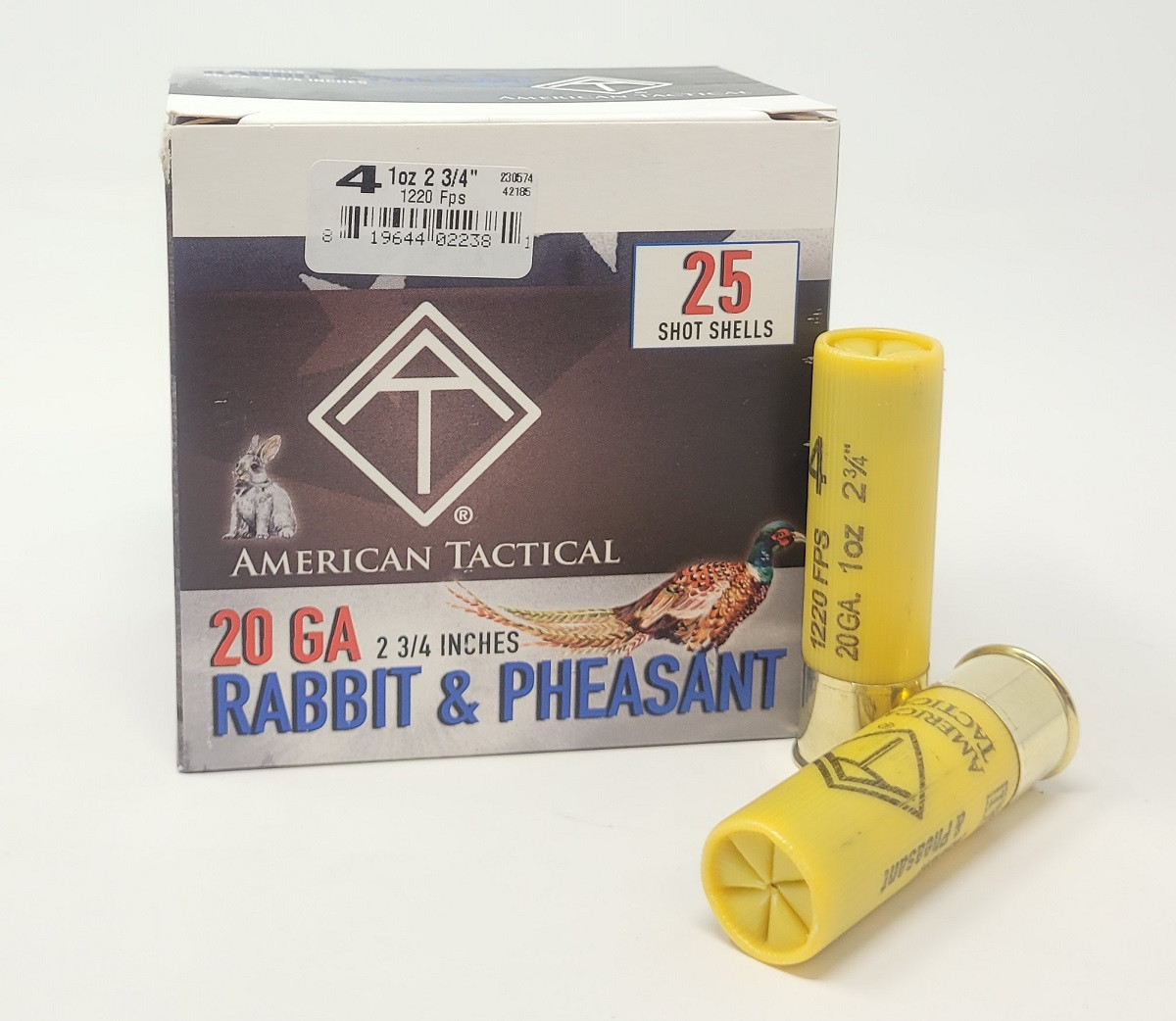 American Tactical 20 Gauge Ammunition Game Load ATIACL20G4C 2-3/4" #4 ...