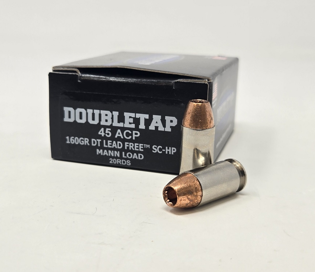 DoubleTap 45 ACP Ammunition Lead Free Mann Load 45A160XM 160 Grain ...