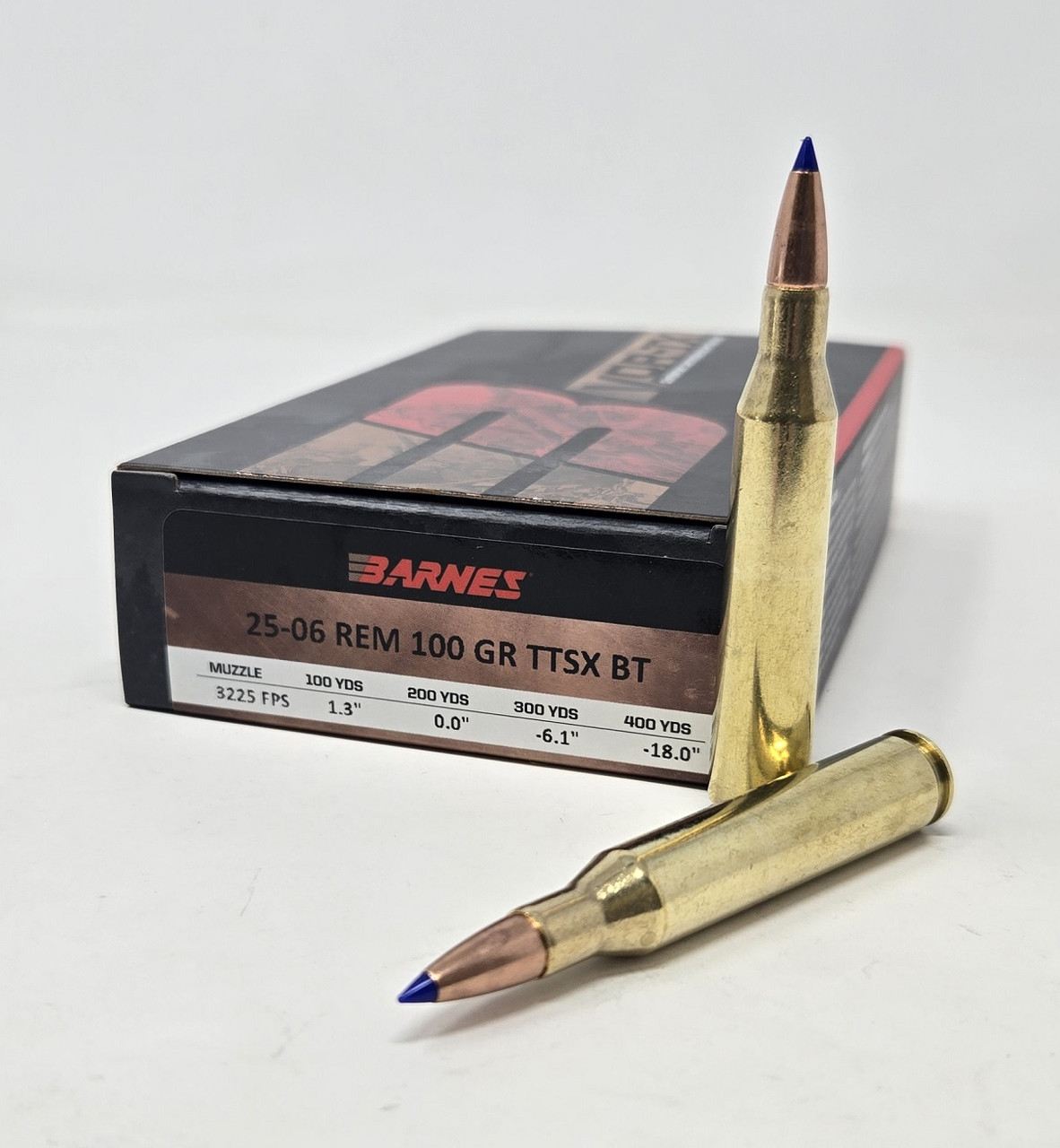 Barnes 25-06 Rem Ammunition Copper TTSX BB25062 100 Grain Ballistic Tip ...