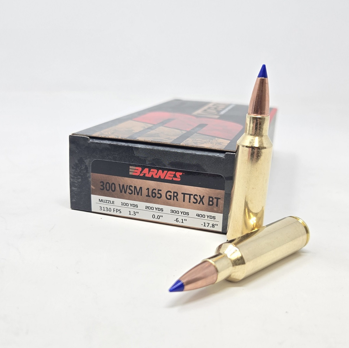 Barnes 300 WSM Ammunition Copper Vor-TX BB300WSM2 165 Grain TTSX ...