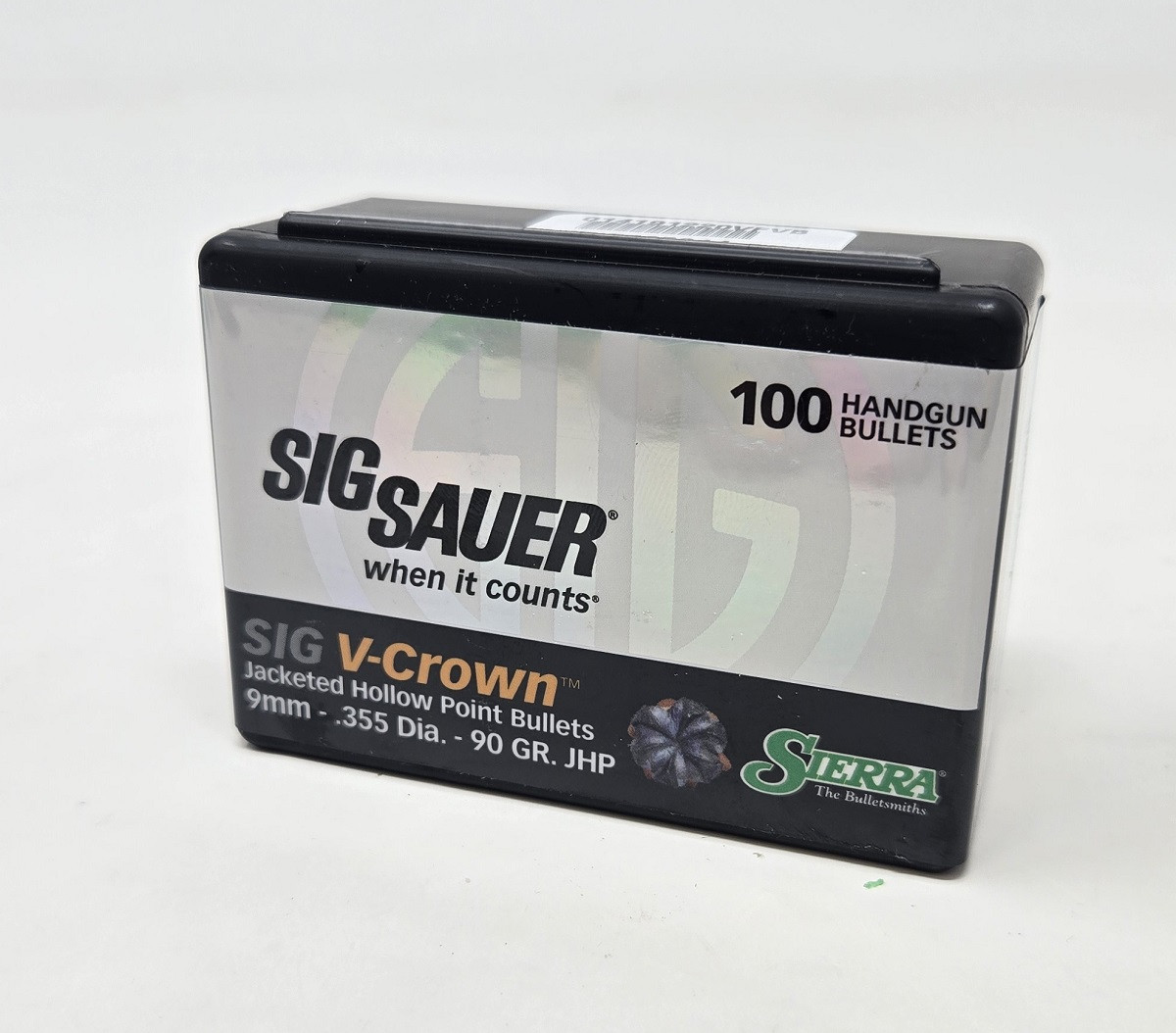 Sierra 9mm (.355 Dia) Reloading Bullets SRAA9990 90 Grain V-Crown ...