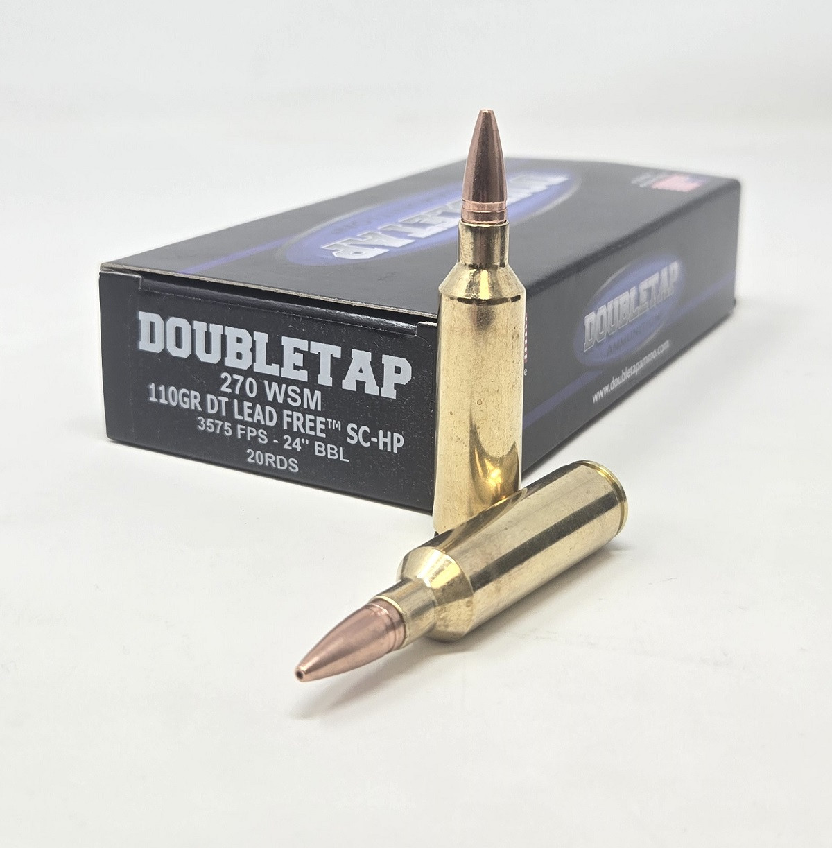 DoubleTap 270 WSM Ammunition Lead Free 270WS110X 110 Grain Solid Copper ...