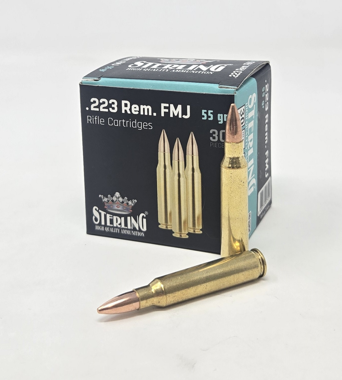 Sterling 223 Rem Ammunition STRLG223REM 55 Grain Full Metal Jacket 30 ...