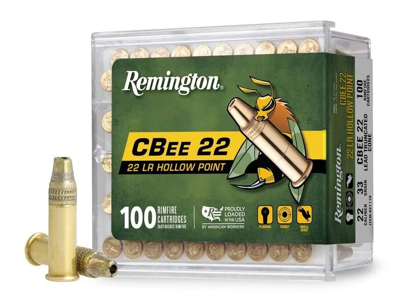 Remington 22 LR Ammunition CBEE 22 Low Noise CB22L100 33 Grain Plated ...
