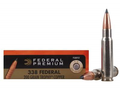 Federal 338 Federal Ammunition Vital-Shok P338FTC2 200 Grain Copper ...