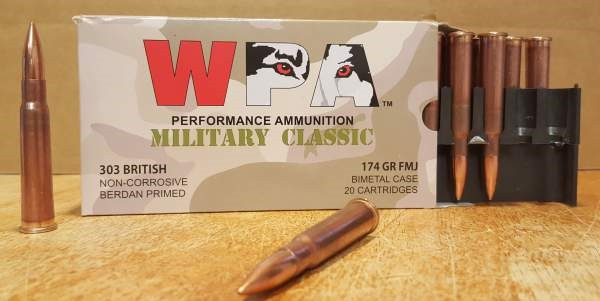 Wolf 303 British Military Classic 174 gr FMJ Bimetal Casings 20rds